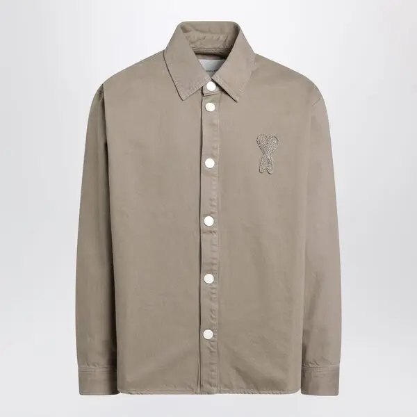 AMI Paris Taupe Beige De Coeur Shirt