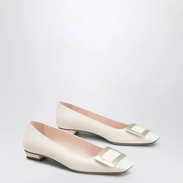ROGER VIVIER Patent Leather Ballet Flats - White