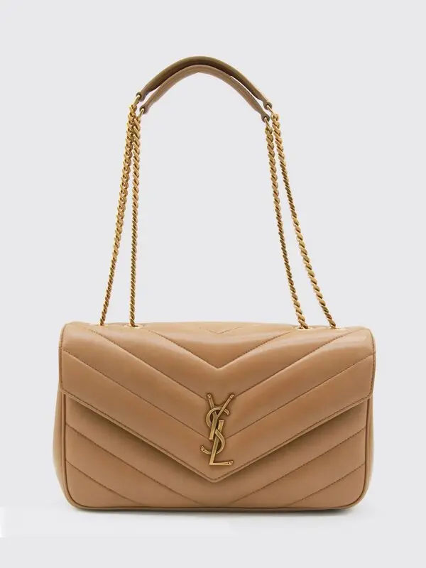 Saint Laurent Quilted Shoulder Bag - Cream