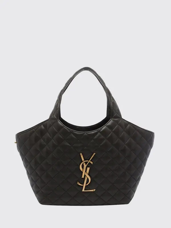 Saint Laurent Quilted Lamb Leather Tote Bag - Green
