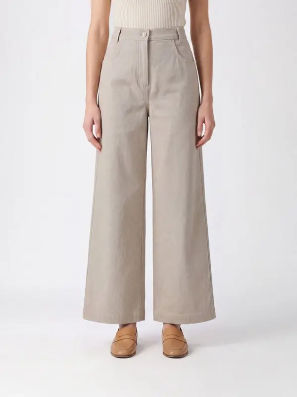 Max Mara Beige Cotton Jeans - Cream