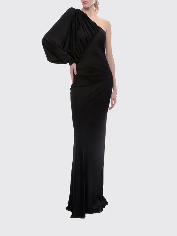 Saint Laurent One-shoulder Viscose Gown