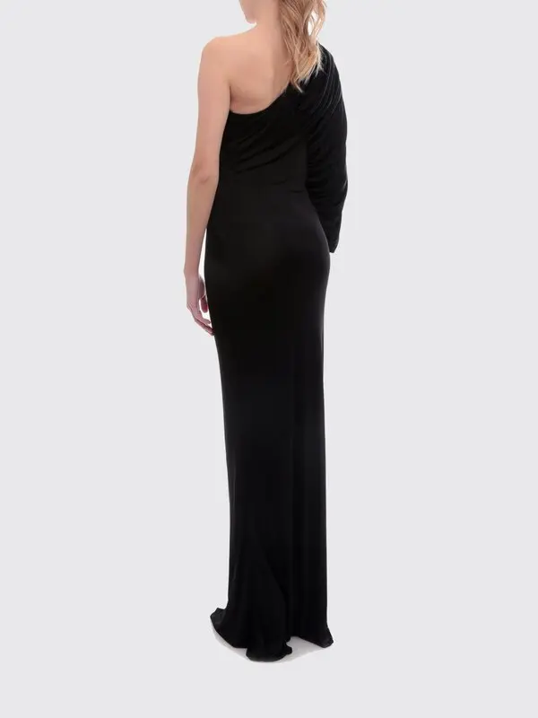 Saint Laurent One-shoulder Viscose Gown