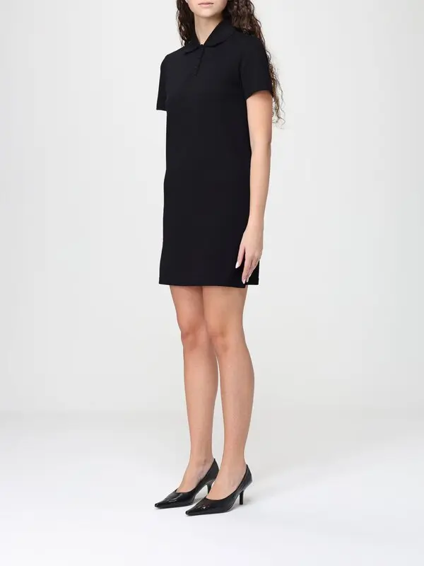 Saint Laurent Short Sleeve Polo Dress - Black