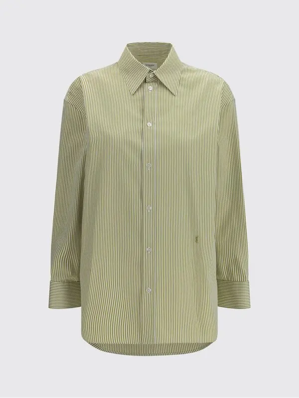 Saint Laurent Striped Cotton Shirt - Brown