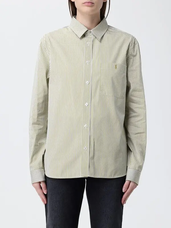 Saint Laurent Striped Shirt - Brown