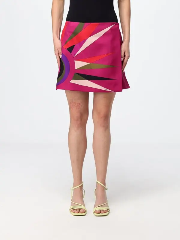 Emilio Pucci Skirt Geometric Print - Pink