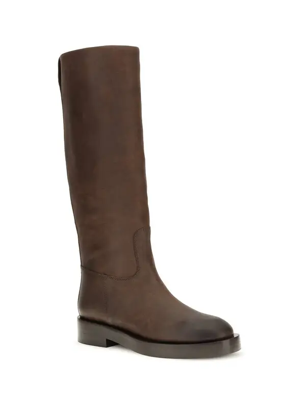 Paris Texas Napa Leather High Boots - Brown