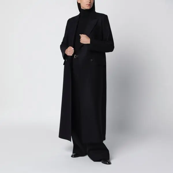 Harris Wharf London Long Double-breasted Wool Coat