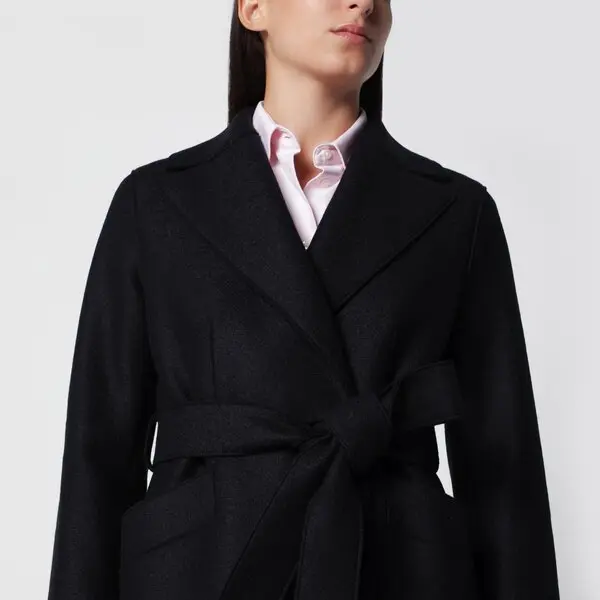 Harris Wharf London Wool Wrap Mini Coat