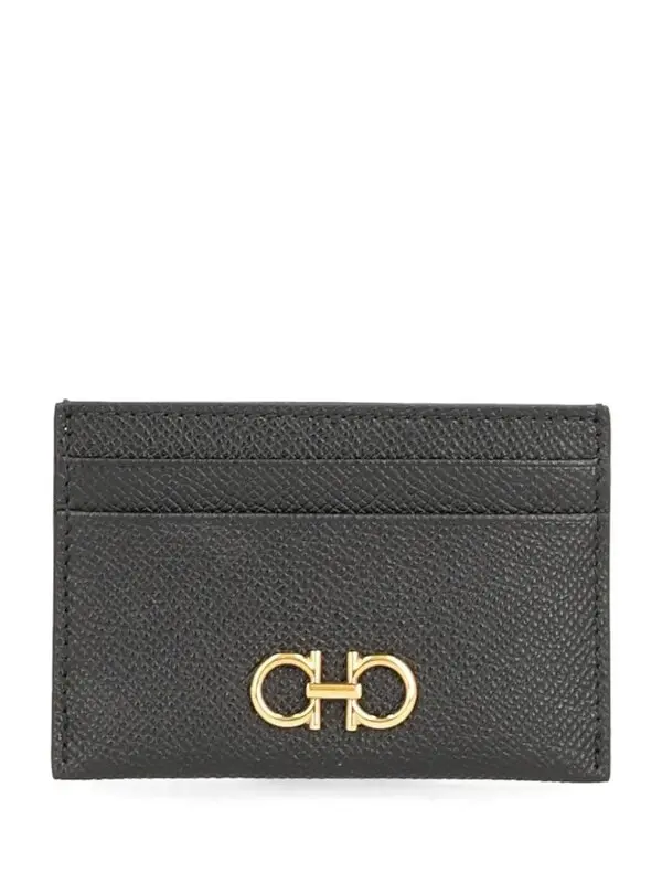 FERRAGAMO Gancini Card Holder - Black