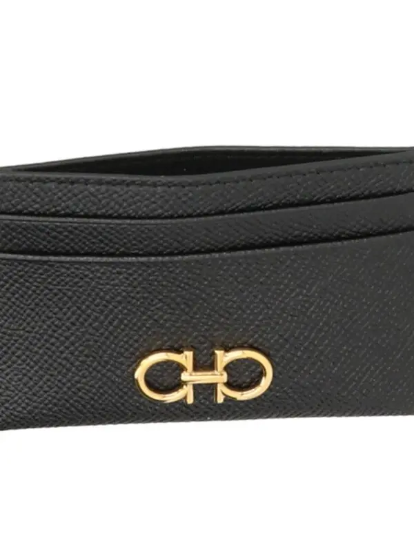 FERRAGAMO Gancini Card Holder - Black