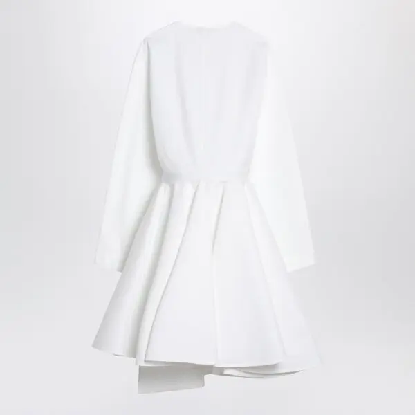 Alaïa Asymmetrical Cotton Poplin Dress - White