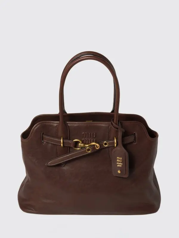 Miu Miu Leather Shoulder Bag - Brown