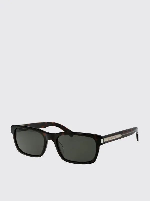 Saint Laurent Tortoiseshell Acetate Square Frame Sunglasses - Brown