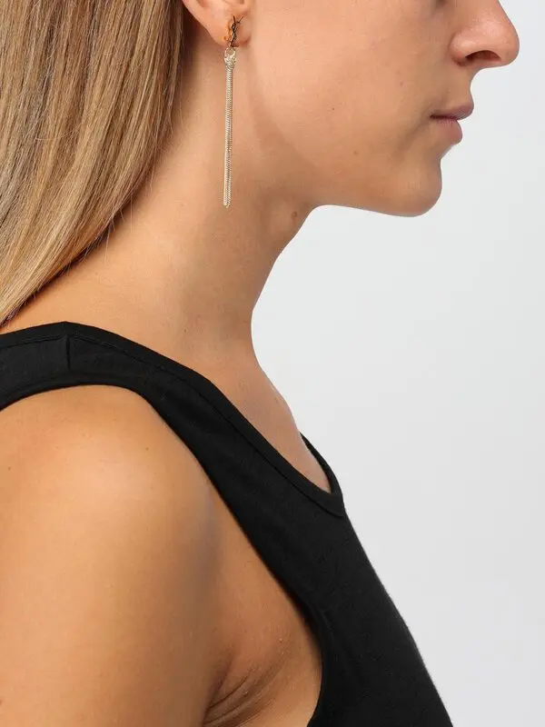 Saint Laurent Brass Tassel Drop Earrings