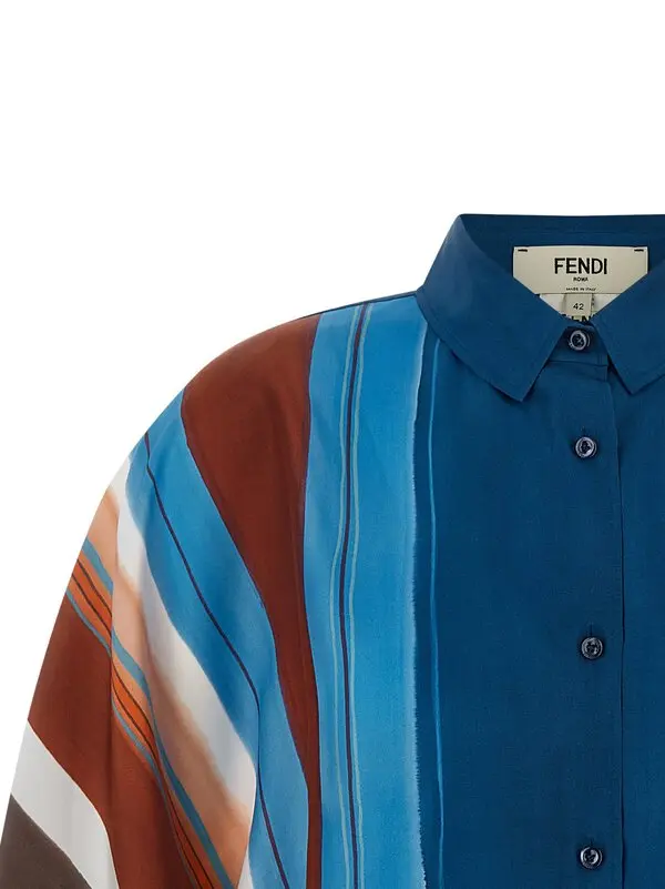 Fendi Venetian Stripes Silk Shirt - Multicolor