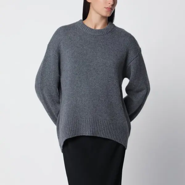 LISA YANG Cashmere Crewneck Sweater - Gray