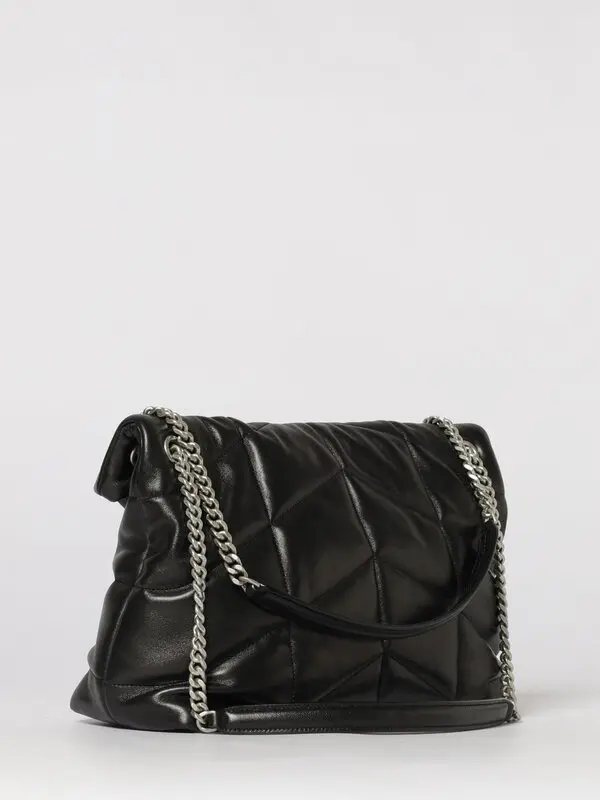 Saint Laurent Padded Quilted Shoulder Bag With Metal Chain