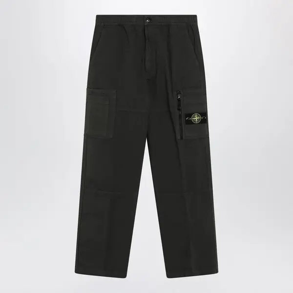 Stone Island Cotton Ripstop Cargo Trousers - Gray