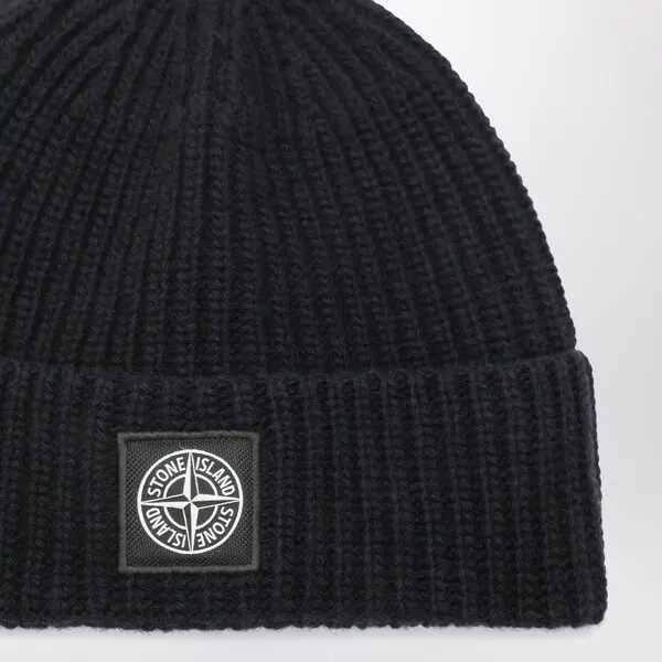 Stone Island Beanie With Compass Patch