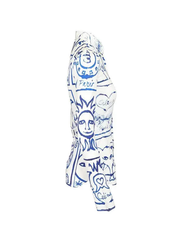Celine Printed Silk Shirt