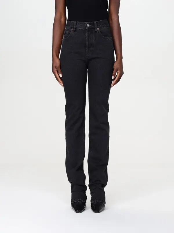 Saint Laurent Straight Leg Jeans - Black