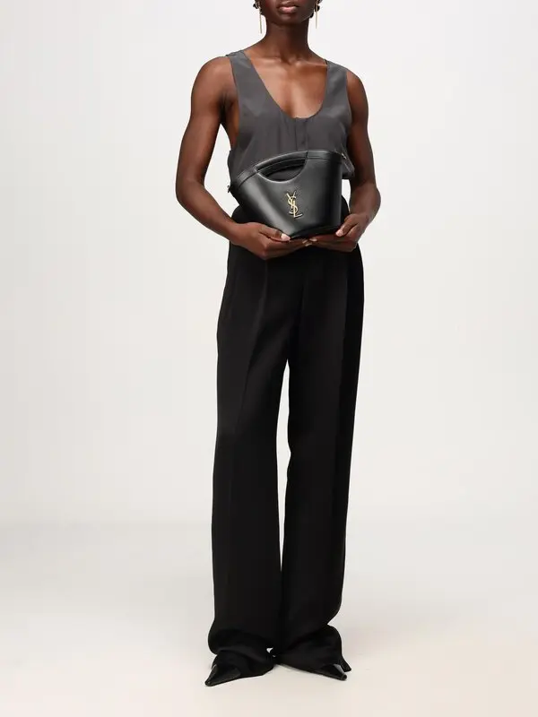 Saint Laurent Sleeveless V-neck Top - Black