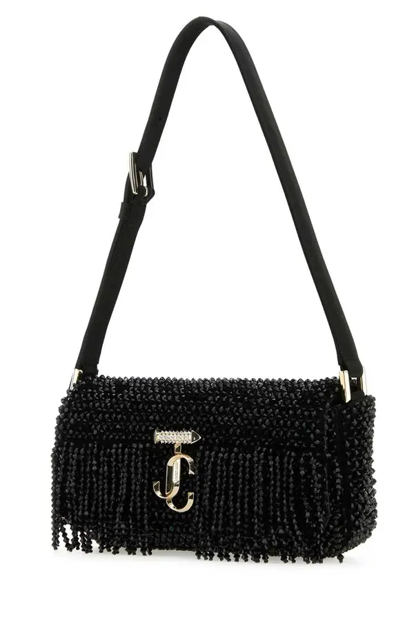 JIMMY CHOO Satin Mini Avenue Shoulder Bag