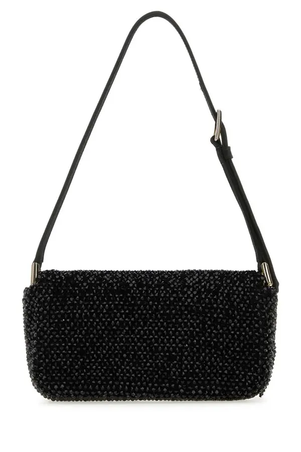 JIMMY CHOO Satin Mini Avenue Shoulder Bag