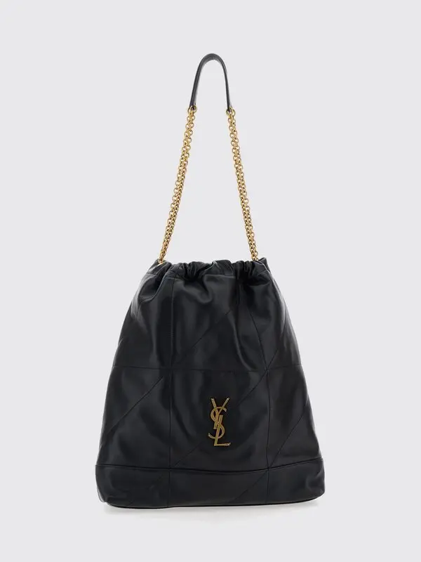 Saint Laurent Quilted Leather Shoulder Bag With Chain Strap - Black