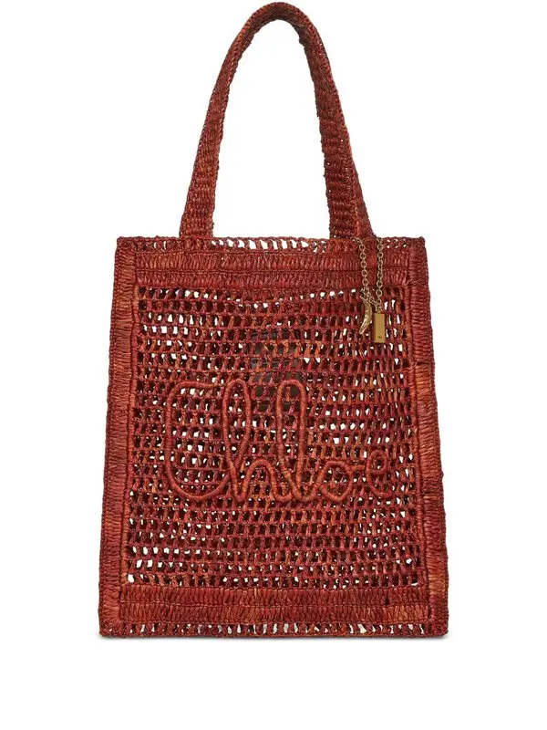 Chloé Raffia Tote Bag - Multicolor