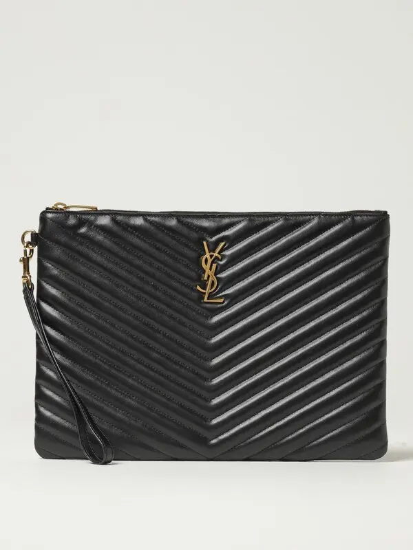 Saint Laurent Quilted Calfskin Clutch - Black