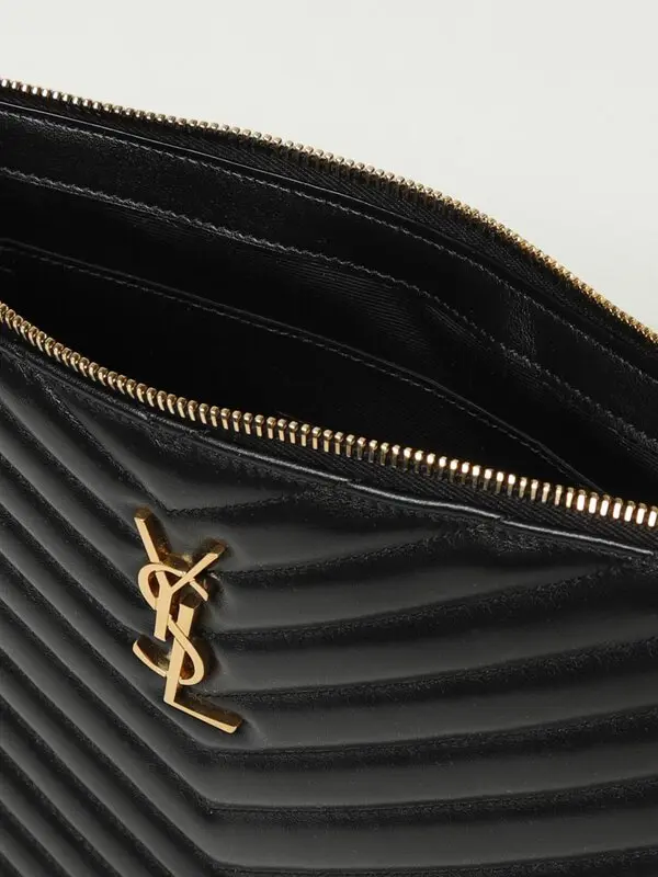 Saint Laurent Quilted Calfskin Clutch