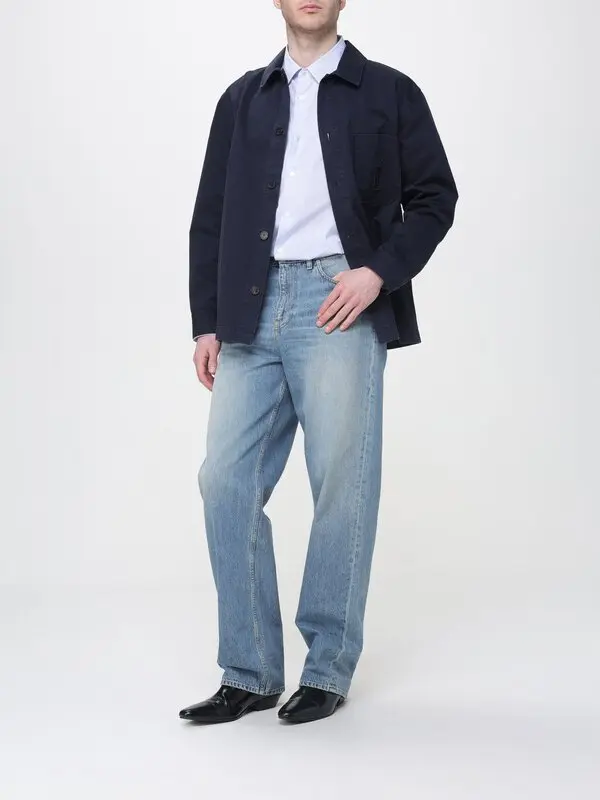Saint Laurent Navy Textile Shirt Jacket - Blue