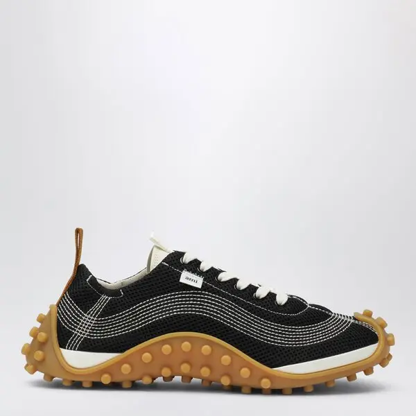 AMI Paris Ivory Mesh Mirage Trainers