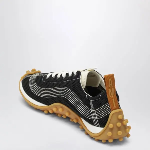 AMI Paris Ivory Mesh Mirage Trainers
