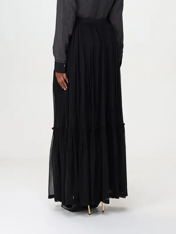 Saint Laurent Silk Tiered Skirt