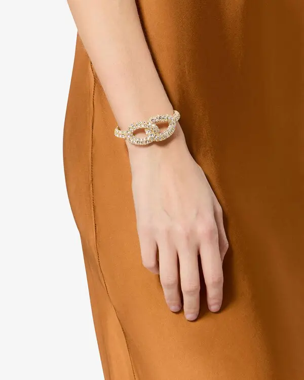 Isabel Marant Étoile Crystal Pavé Intertwined Bangle - Transparent