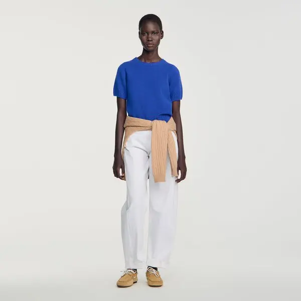 Sandro Short Sleeved Wool Sweater