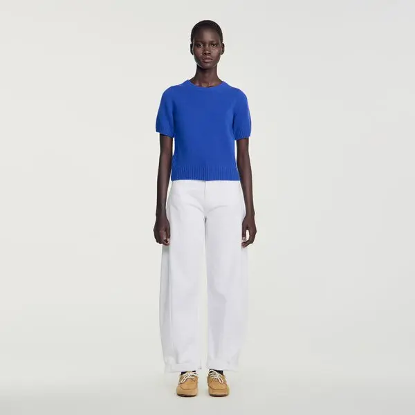 Sandro Short Sleeved Wool Sweater