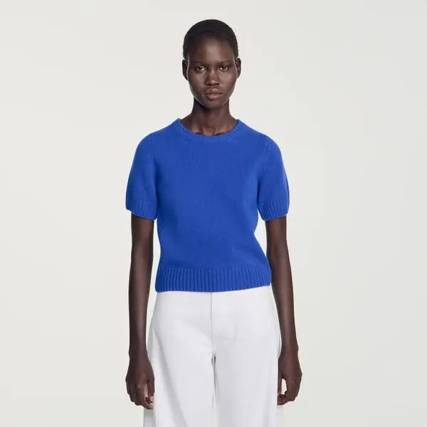 Sandro Short Sleeved Wool Sweater