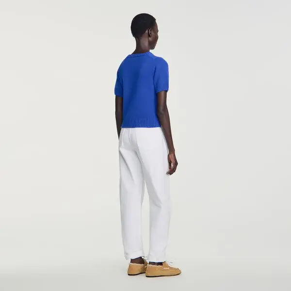 Sandro Short Sleeved Wool Sweater