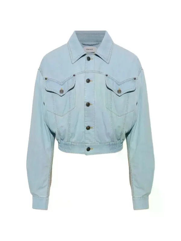 Versace Elasticated-waist Denim Jacket