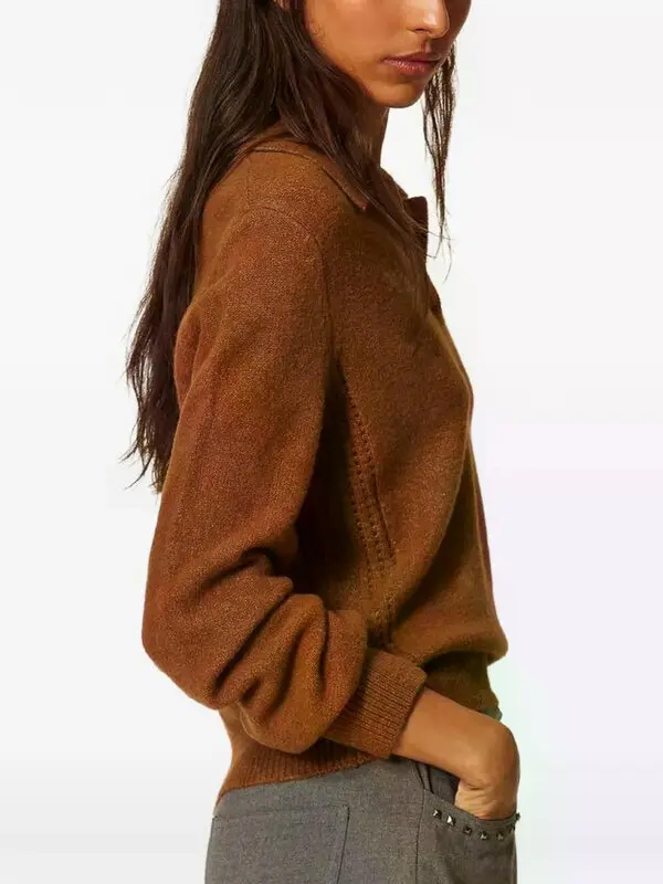TWINSET Embellished Polo-collar Jumper