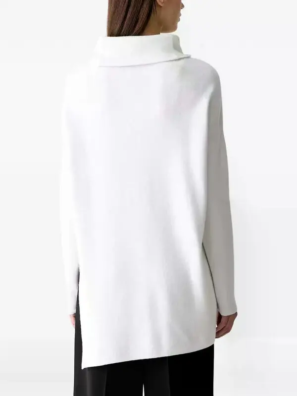 Joseph Ribkoff Cowl Neck Studded Asymmetric Sweater