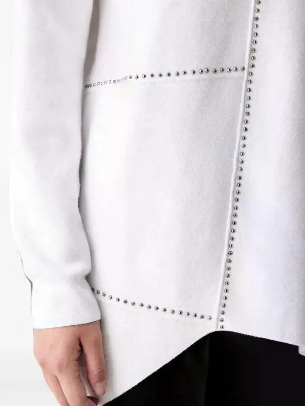 Joseph Ribkoff Cowl Neck Studded Asymmetric Sweater