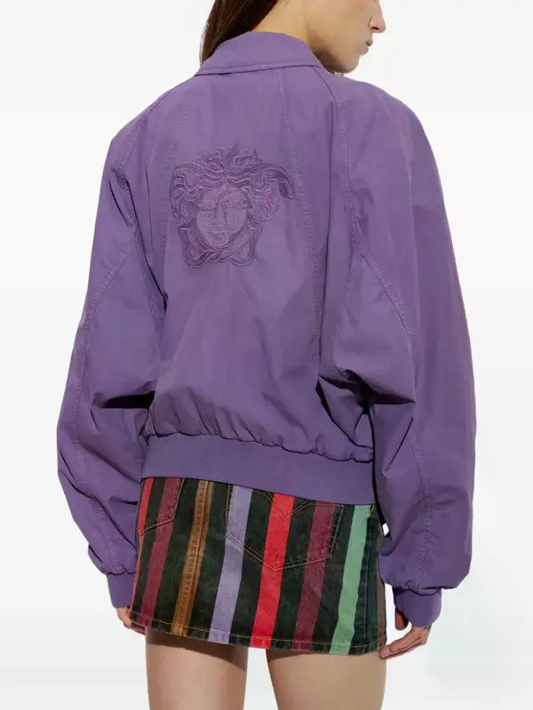 Versace Medusa Embroidered Zip-up Jacket