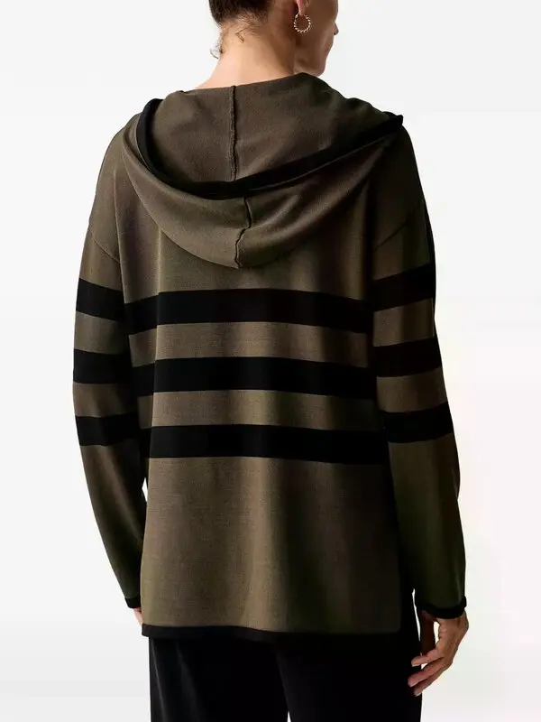 Joseph Ribkoff Embellished Striped Hoodie