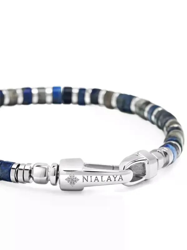 NIALAYA JEWELRY Logo-engraved Beaded Bracelet